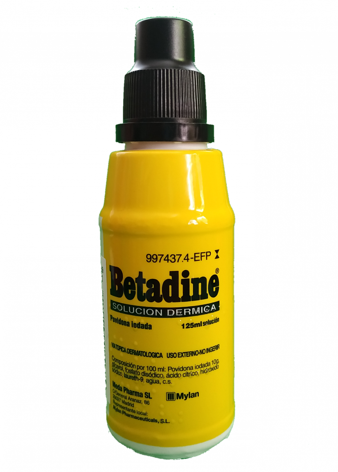 Betadine Solución Dérmica 125 mL - Mi Farmacia Preferida.