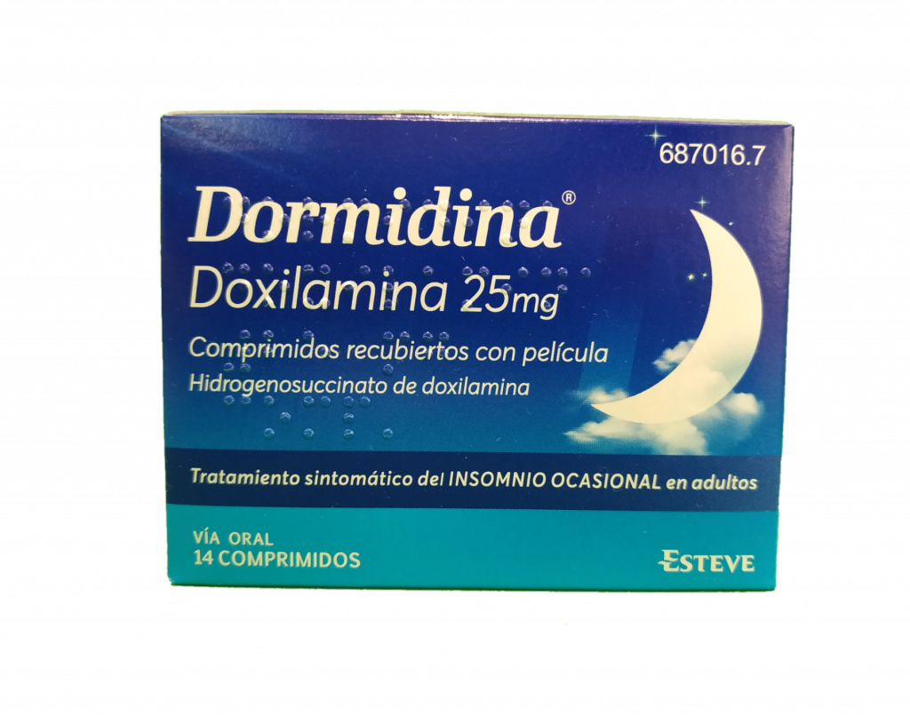 Dormidina Doxilamina 25 mg 14 Comprimidos recubiertos con película - Mi ...