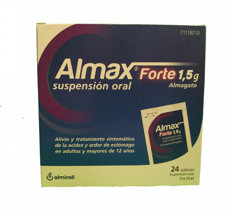 Almax Forte 1,5 g 24 Sobres suspensión oral - Mi Farmacia Preferida.